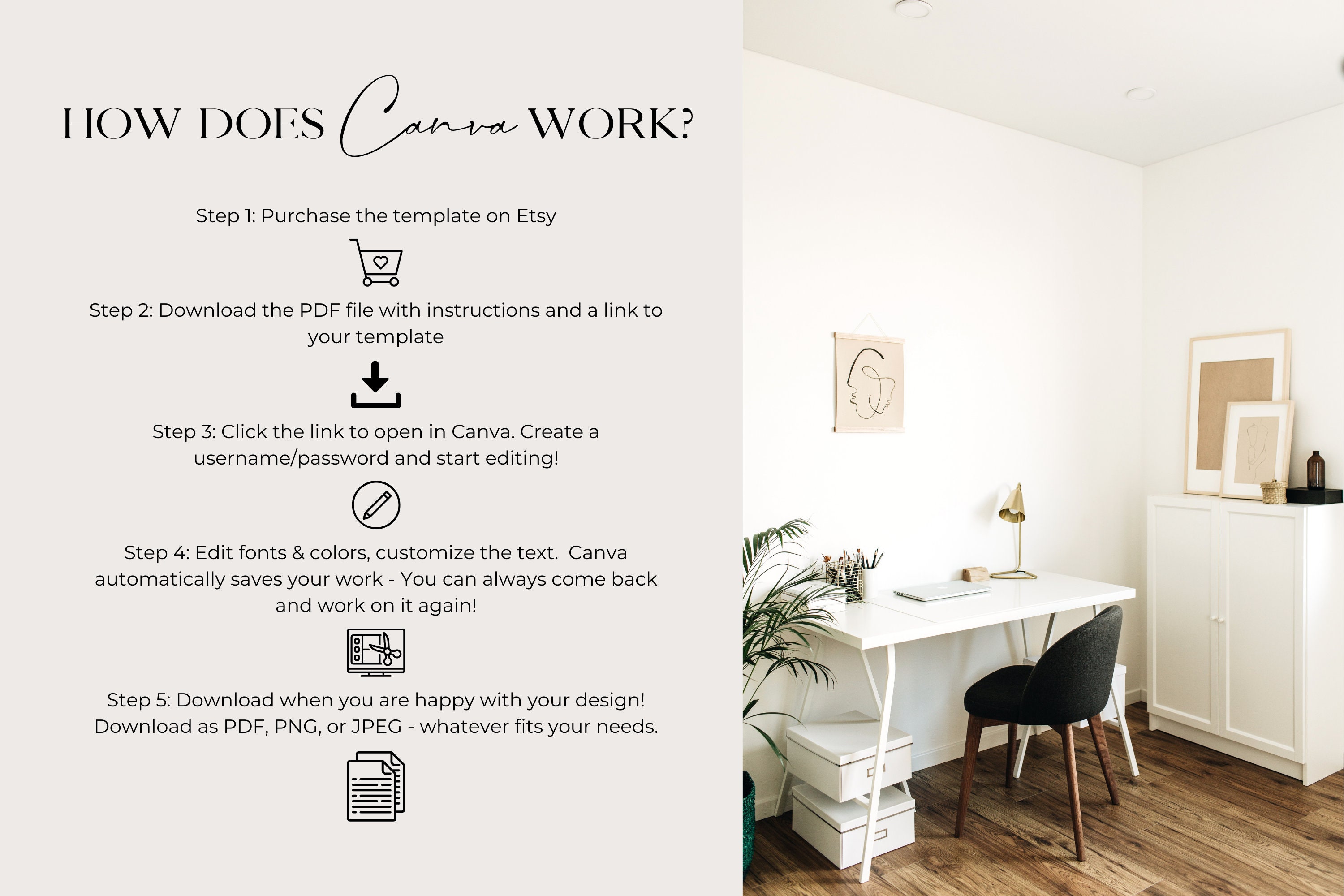 DIY Printable Price List Template Boho Editable Price Sheet | Etsy