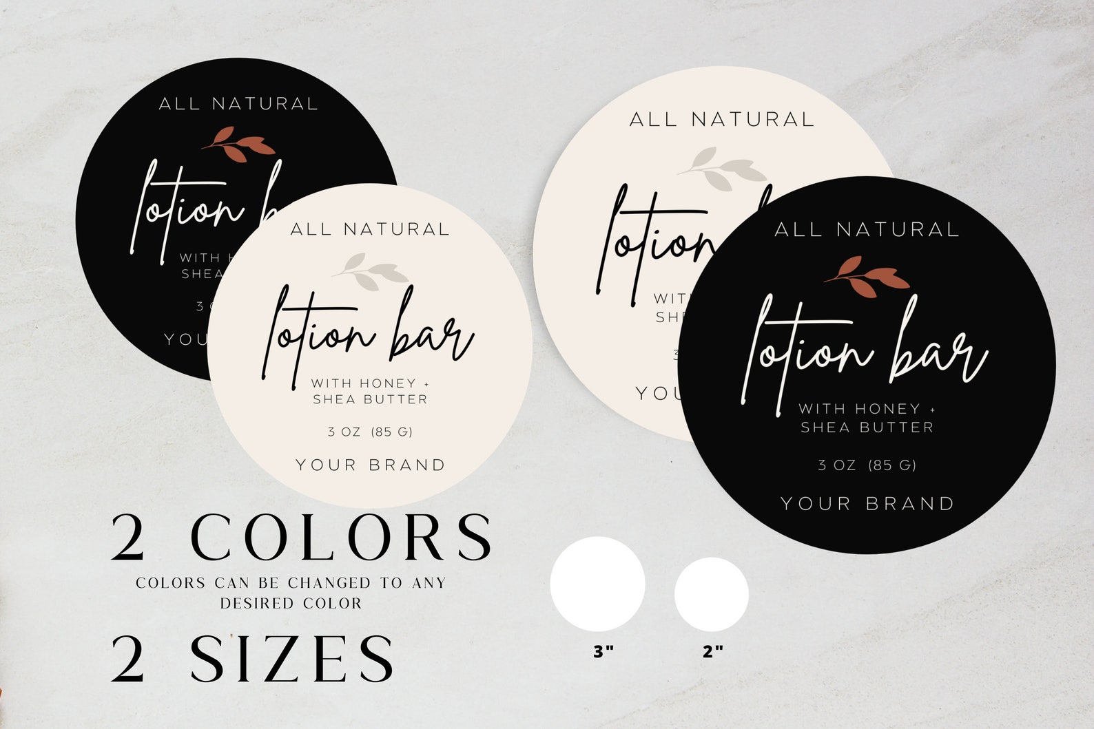 Customizable Lotion Bar Label Template 3 Round 2 - Etsy