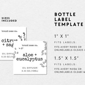 Car Diffuser Label Template Canva, Editable Product Label Template, DIY ...