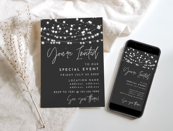 Modern Business Invitation Template Special Event Invitation - Etsy