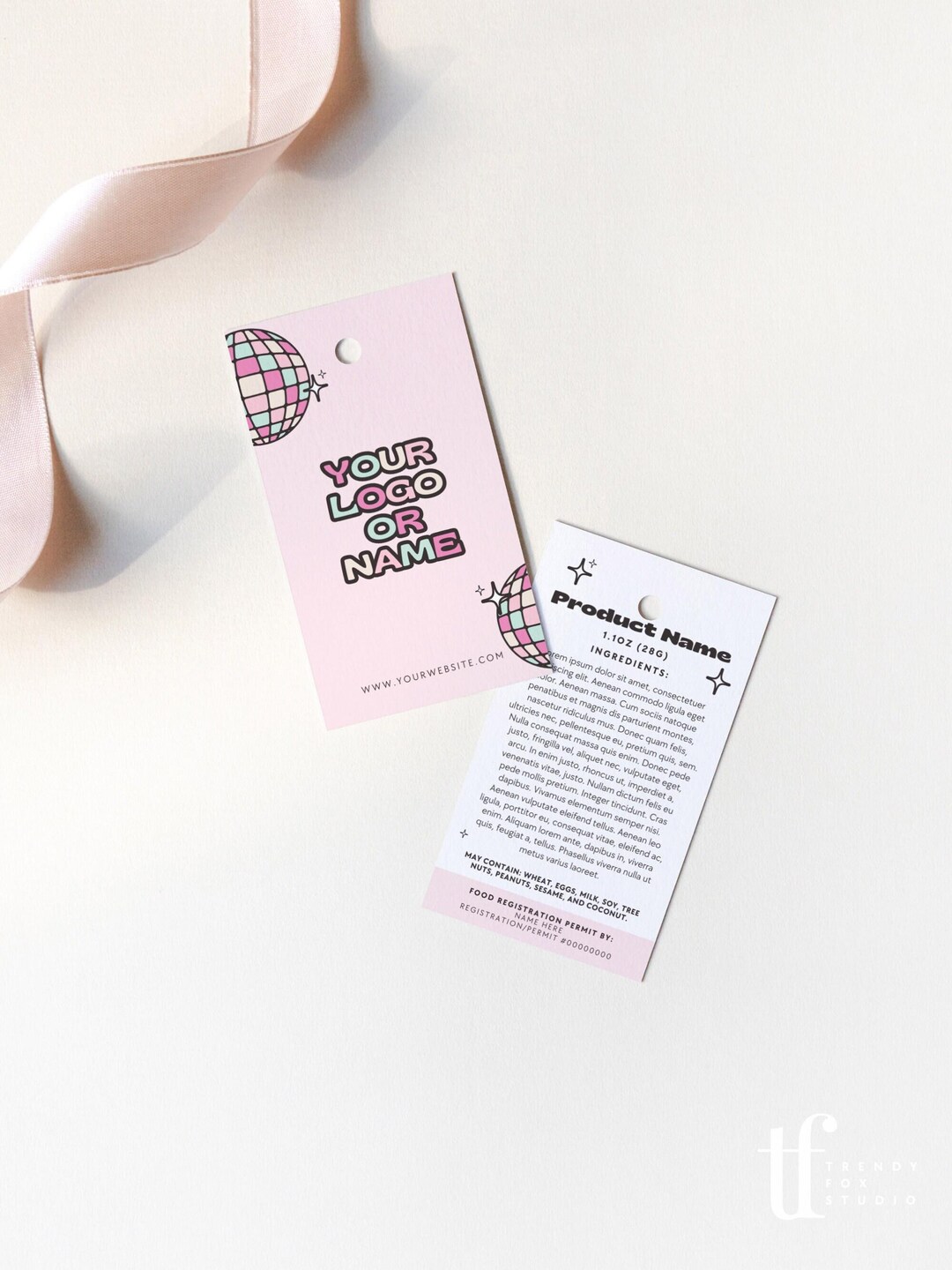 Editable Ingredients Label Canva Template, Cottage Food Label, Cake Pop ...