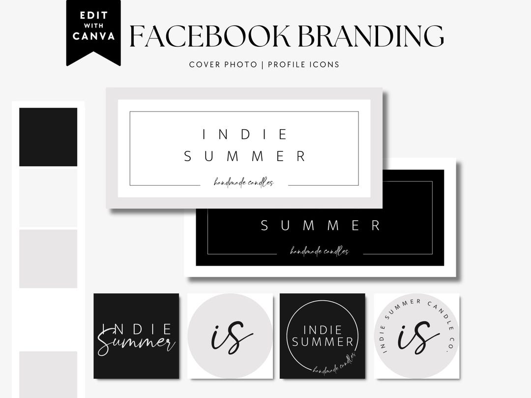 Modern Facebook Cover Template, Simple Facebook Banner, Facebook Icon ...