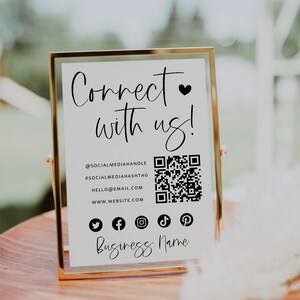 Social Media Sign Template, DIY Follow Us on Social Media, Small ...