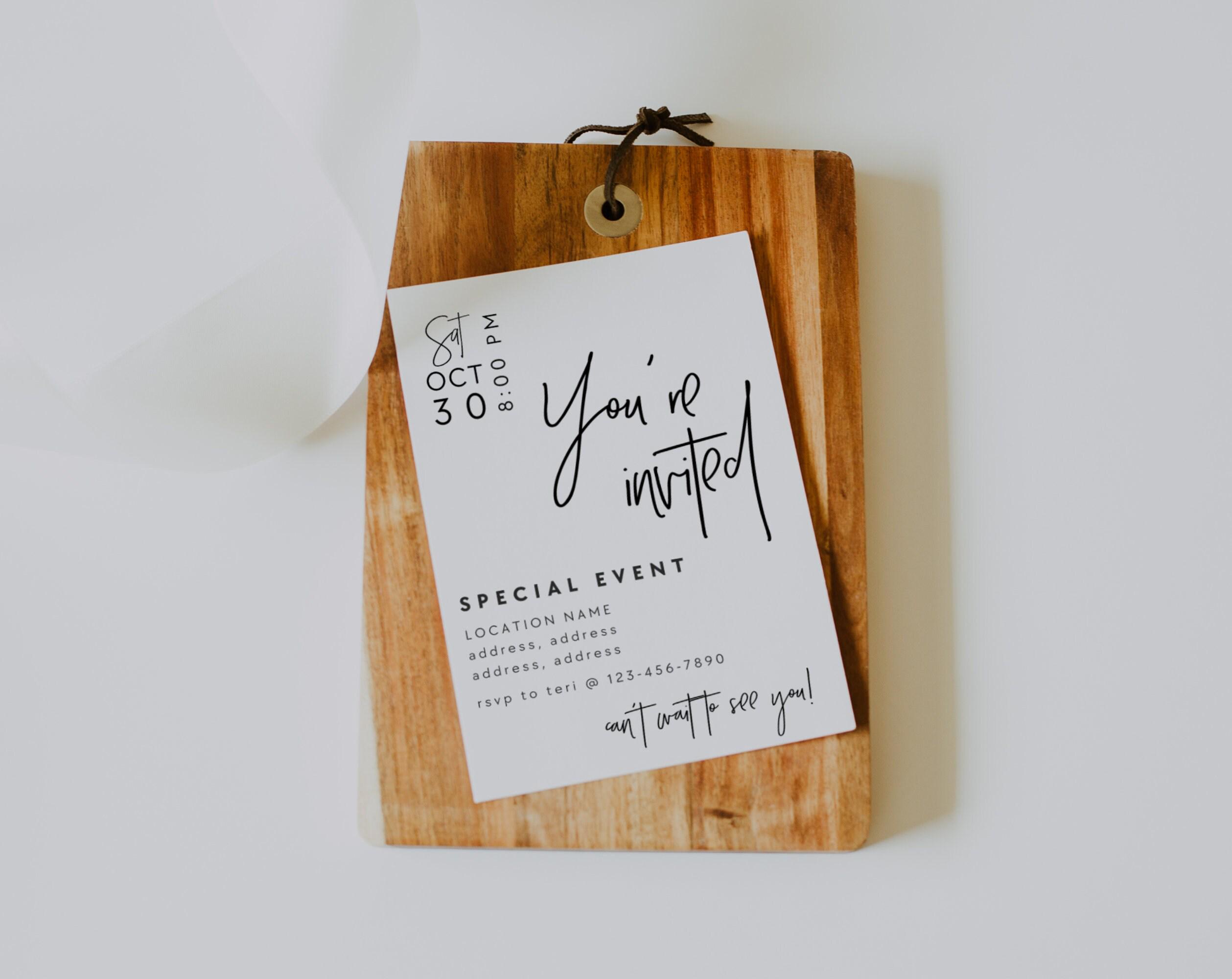 Modern Business Invitation Template, Grand Opening Invitation, Digital ...