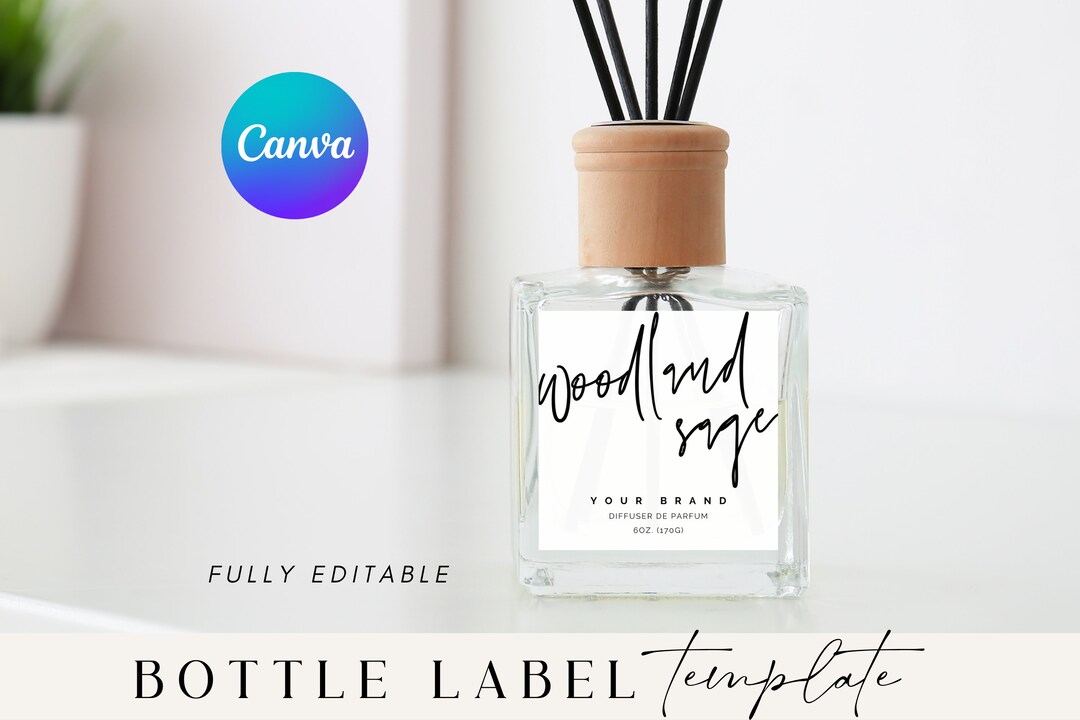 Reed Diffuser Label Template Editable Product Label Template - Etsy