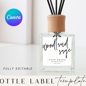 Reed Diffuser Label Template Editable Product Label Template - Etsy