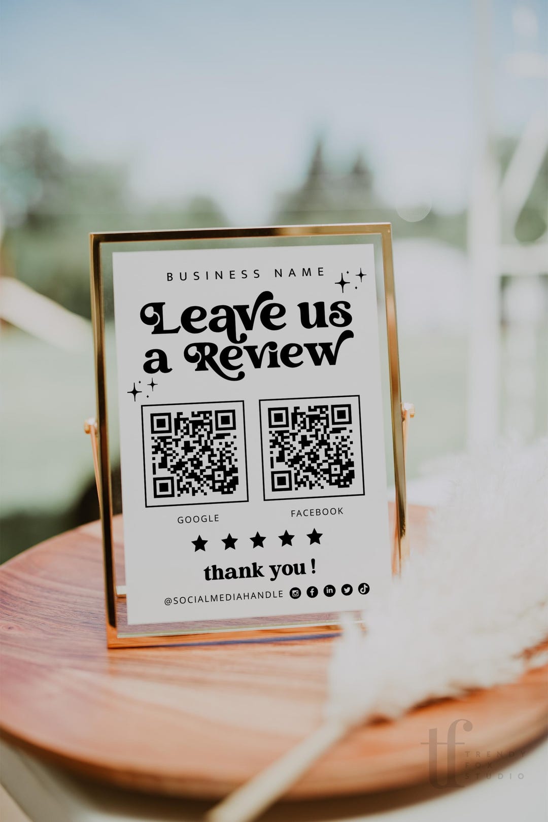 Ask for Review QR Code Sign Template Canva, Google Review Sign ...