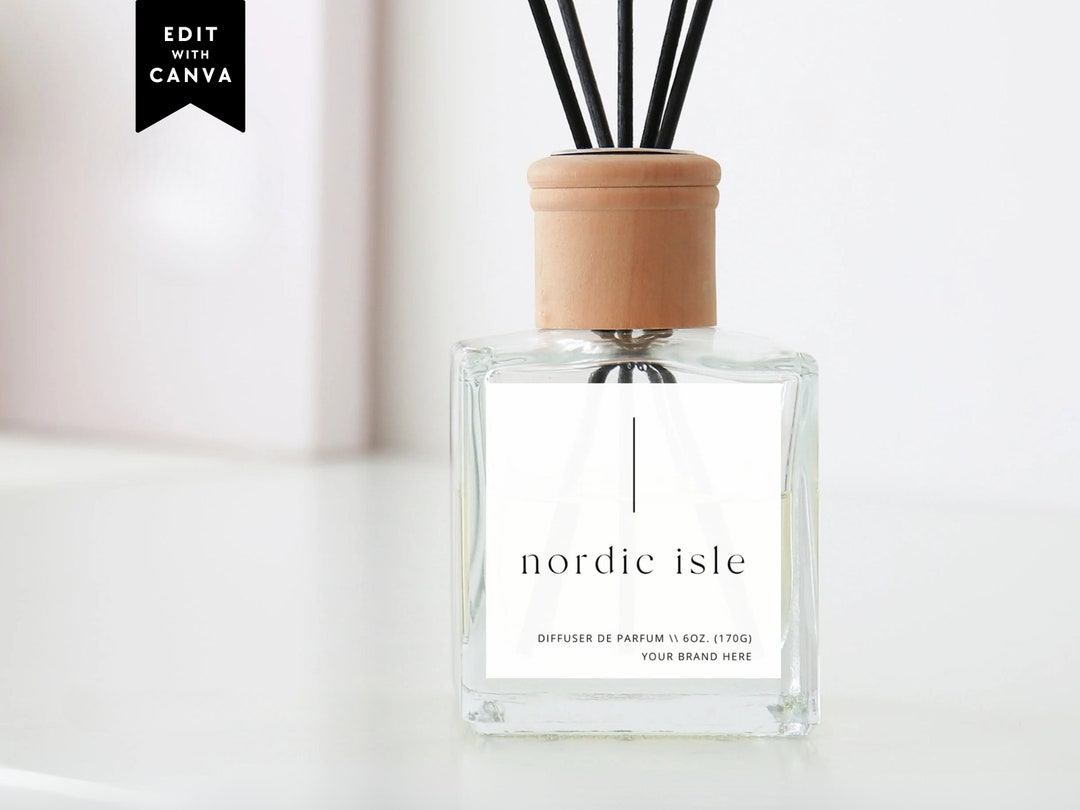 Reed Diffuser Label Template, Editable Product Label Template, DIY ...