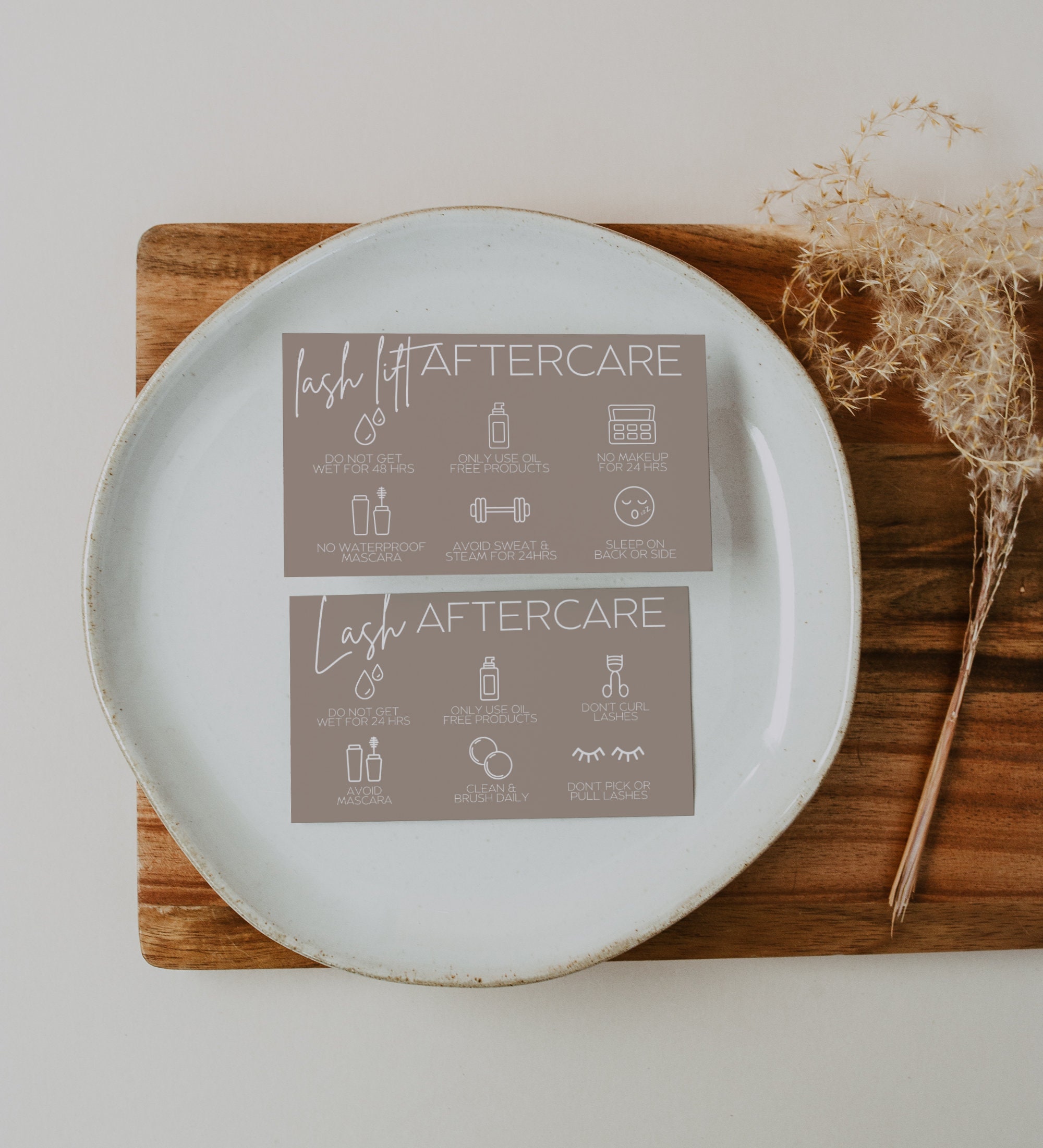 Boho Lash Aftercare Card Template Lash Business Card Lash - Etsy Canada