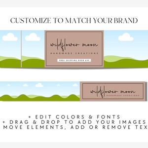 Boho Etsy Shop Banner Template, Neutral Etsy Shop Branding, DIY Etsy ...