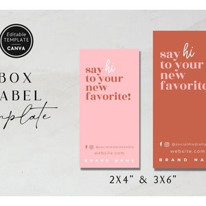 Modern Box Label Template, Editable Packaging Labels, Order Packaging ...