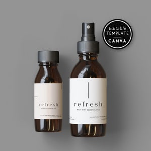 Room Spray Label Template, Editable Product Label Template, 2x2 3x2 DIY ...