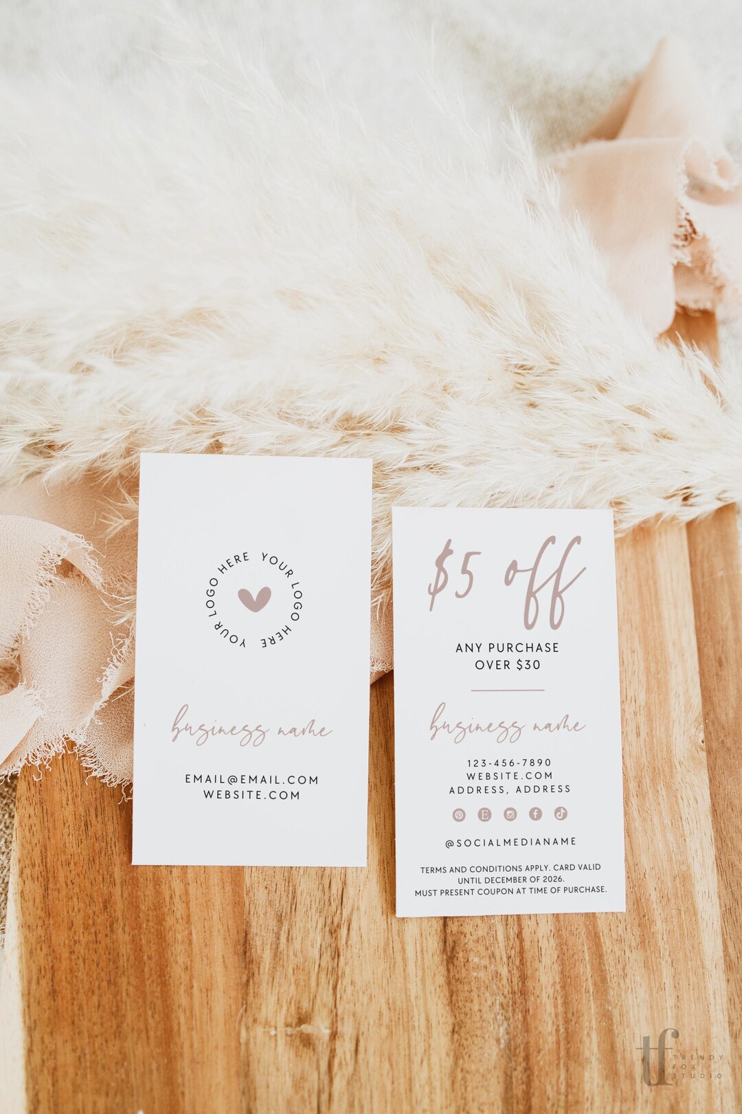 Elegant Coupon Card Template, Printable Business Coupon Canva Template ...