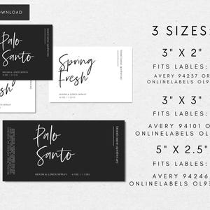 Editable Product Label Canva Template, Room Spray Label Template ...