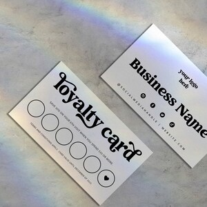 Retro Loyalty Card Template, Editable Customer Punch Card, Rewards Card ...