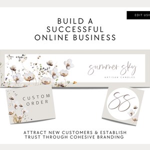 Boho Etsy Shop Kit, Etsy Banner Canva Template, Etsy Store Branding ...