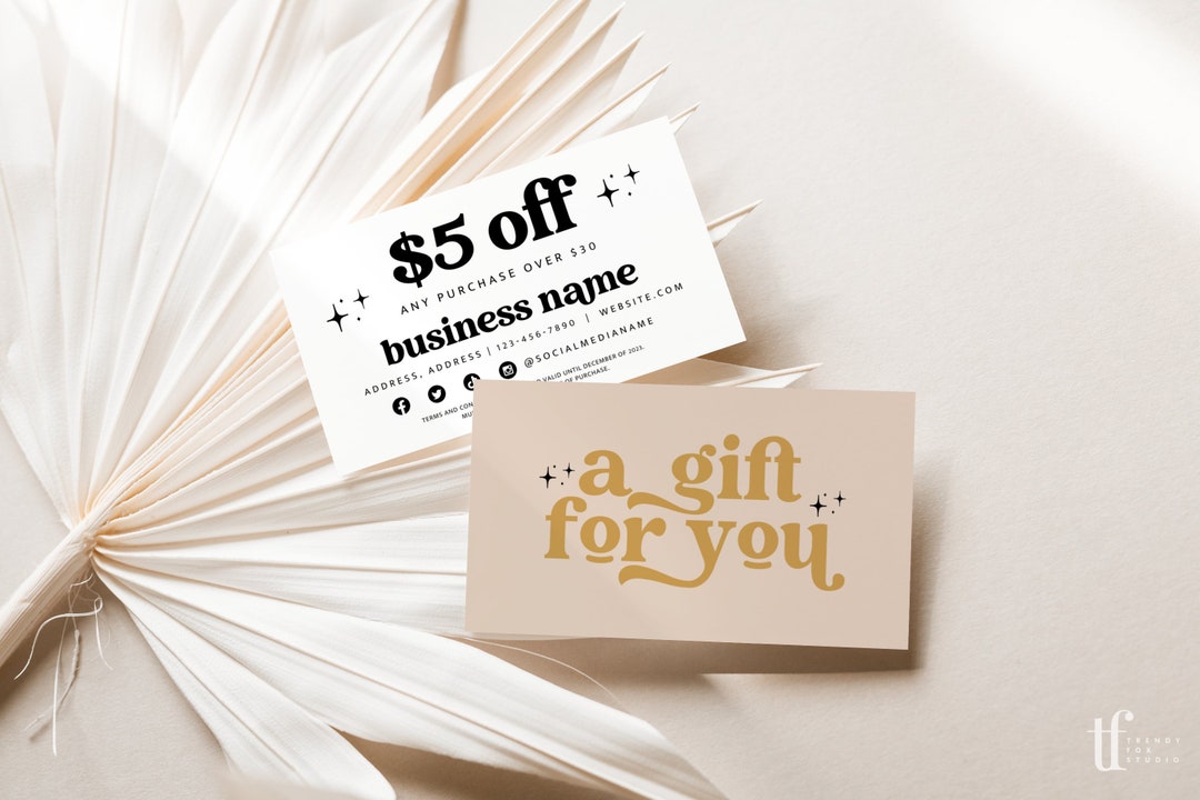 Retro Coupon Card Template, Printable Business Coupon Canva Template ...