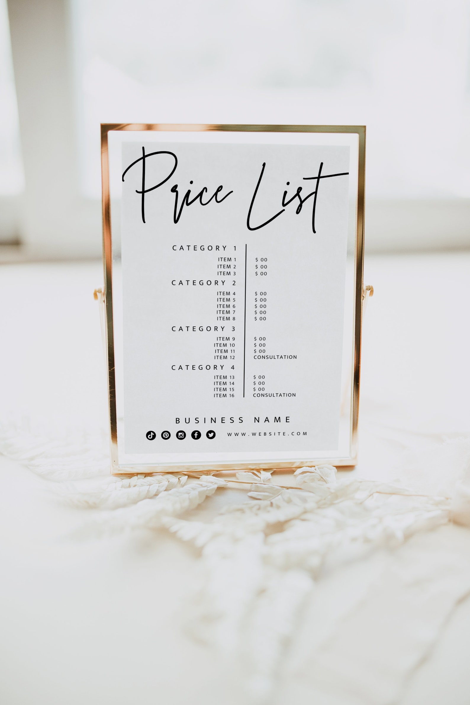 Printable Price List & Payment Sign QR Code Sign Template - Etsy
