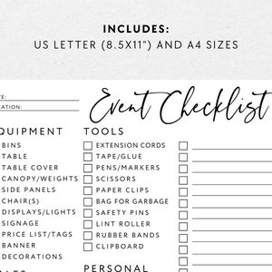 Pop-up Shop Checklist, Vendor Event Planner, Craft Show Checklist ...