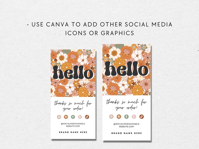 Retro Box Label Template Editable Packaging Label Groovy - Etsy