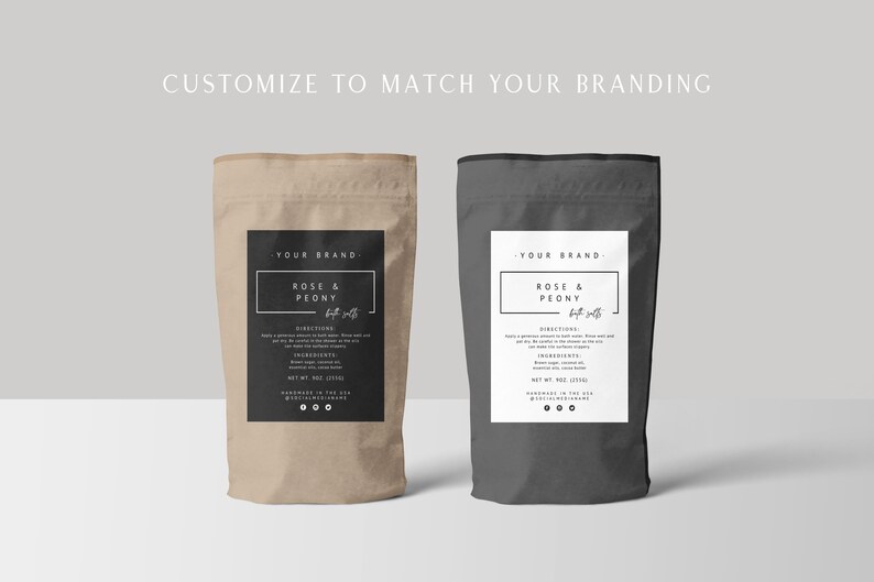 Pouch Label Template Editable Body Product Label Template | Etsy