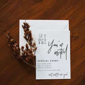Modern Business Invitation Template, Grand Opening Invitation, Digital ...