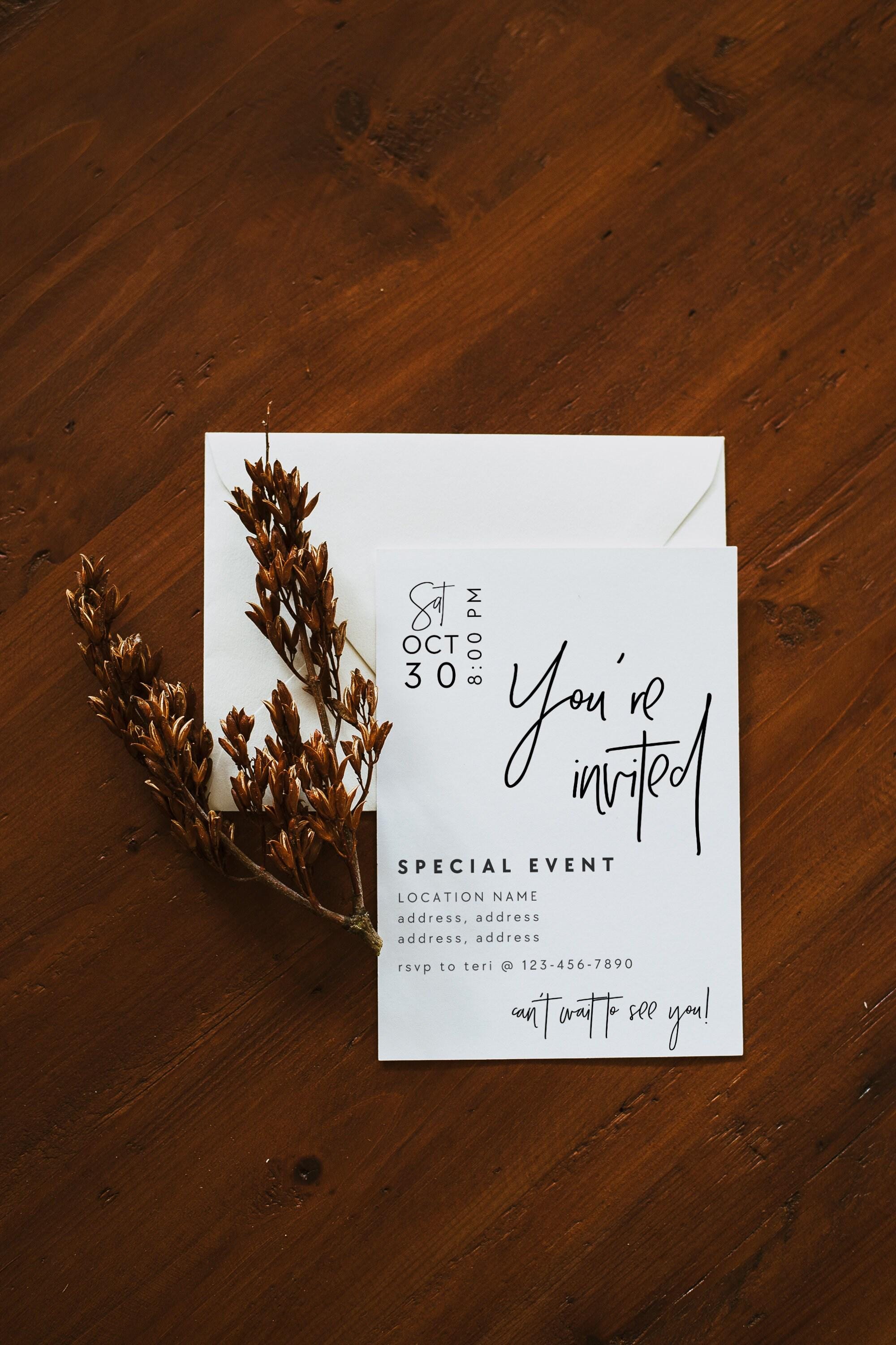 Modern Business Invitation Template, Grand Opening Invitation, Digital ...