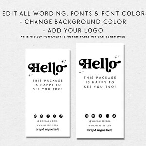 Retro Box Seal Label Canva Template, Editable Order Packaging Stickers ...