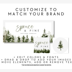 Forest Facebook Cover Canva Template, Facebook Banner, Rustic Woodland ...