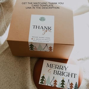 Holiday Box Label Template, Editable Christmas Packaging Labels, Order ...