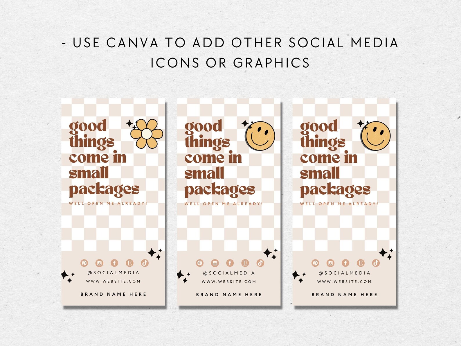 Retro Box Label Canva Template, Editable Packaging Label, Order ...
