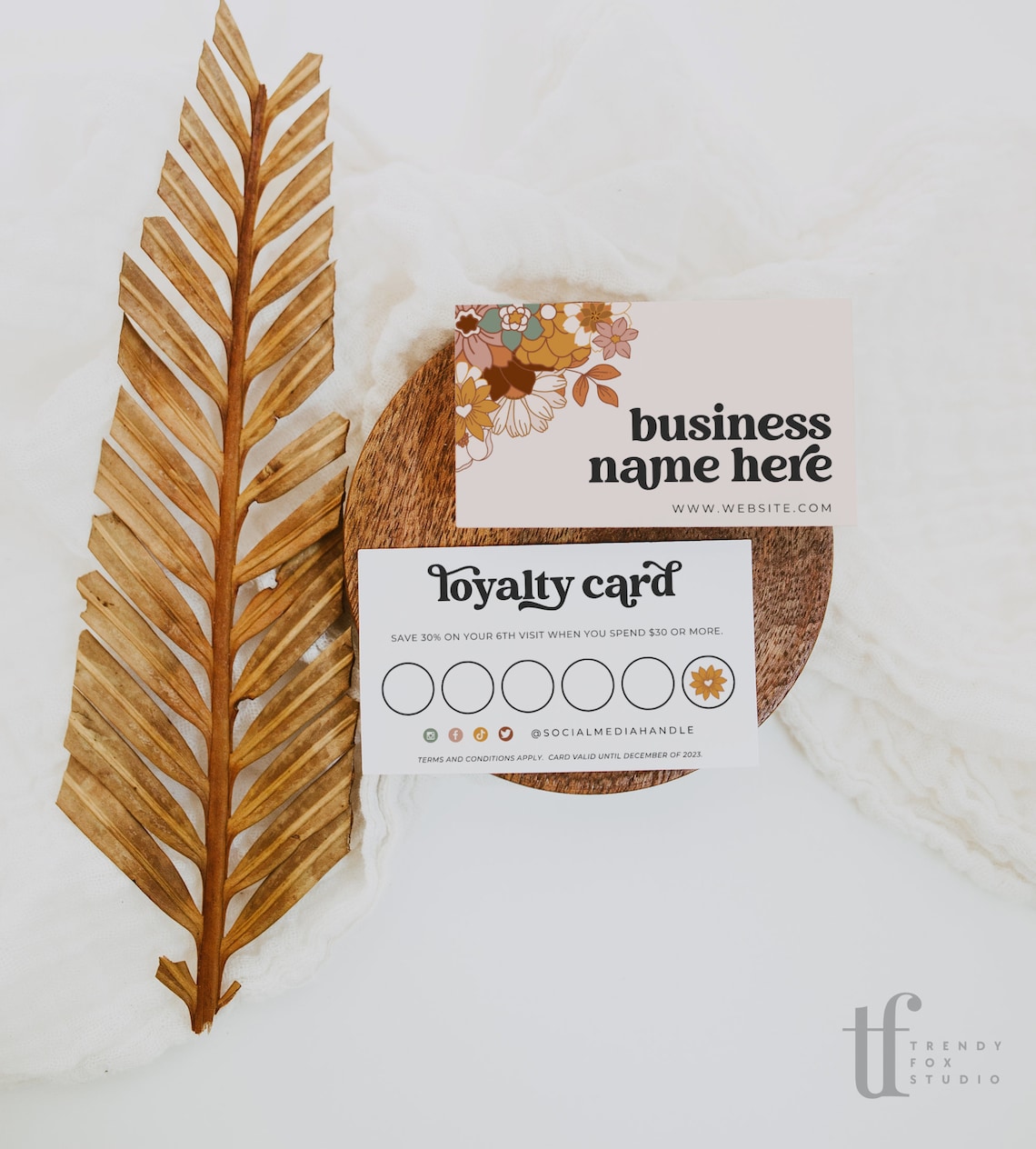 Retro Loyalty Card Template Editable Customer Punch Card - Etsy