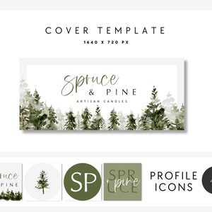 Forest Facebook Cover Canva Template, Facebook Banner, Rustic Woodland ...