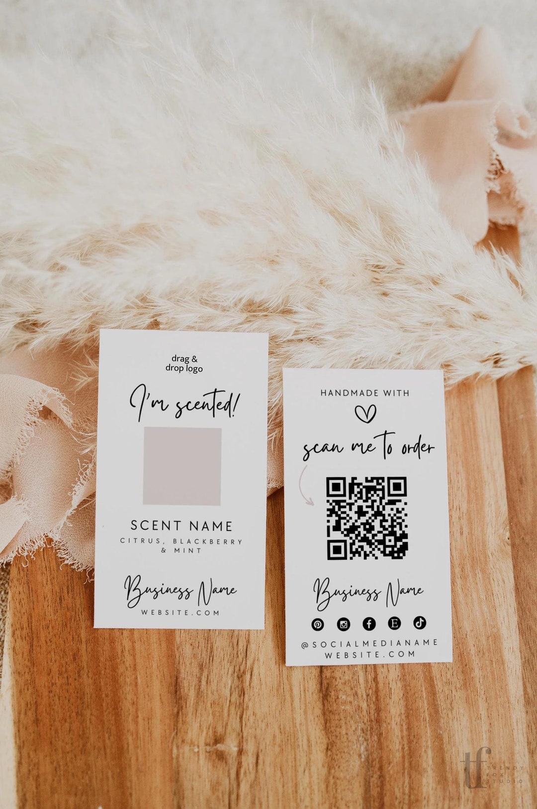 Candle Scent Sampler Card Canva Template, Wax Melt Tester Card, Small ...