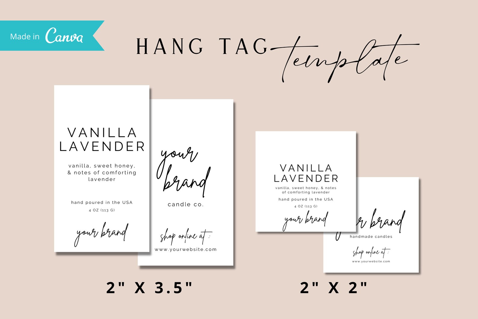 Editable Hanging Tags Template Printable Label Template - Etsy