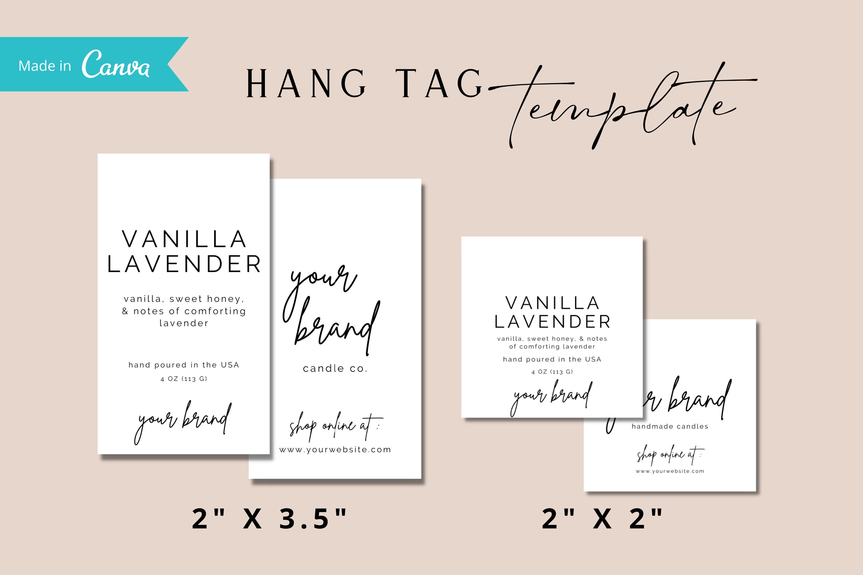 Editable Hanging Tags Template Printable Soap Label Template | Etsy Canada