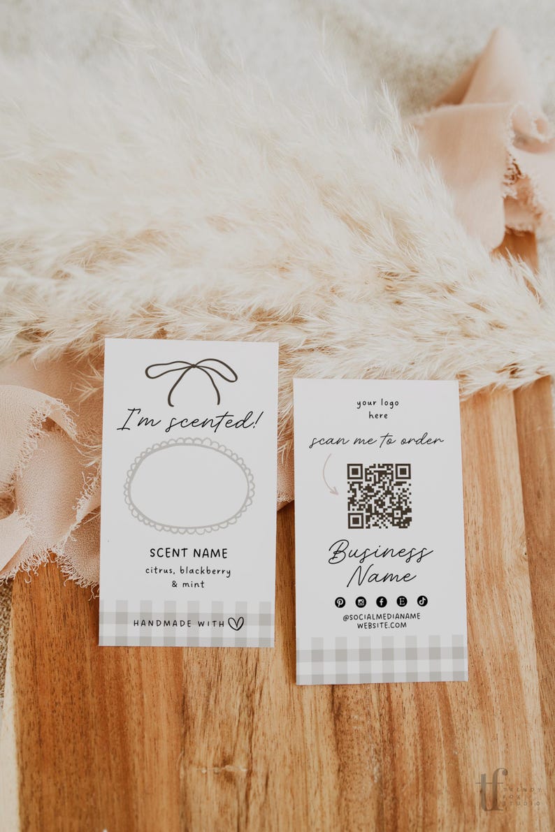 Candle Scent Sampler Card Canva Template, Wax Melt Fragrance Tester ...