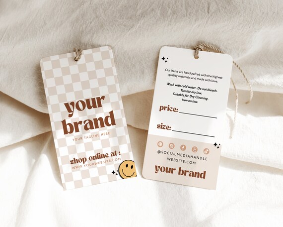 Editable Hanging Tags Template Printable Fashion Label - Etsy