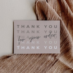 Thank You Card Business Garment Care Card Template Printable | Etsy