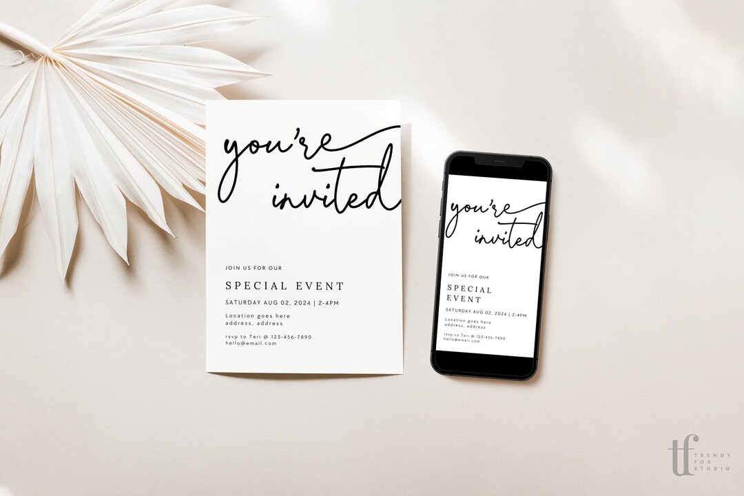 Modern Business Invitation Template Special Event Invitation Join Us