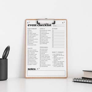 Pop-up Shop Checklist Vendor Event Planner Craft Show - Etsy