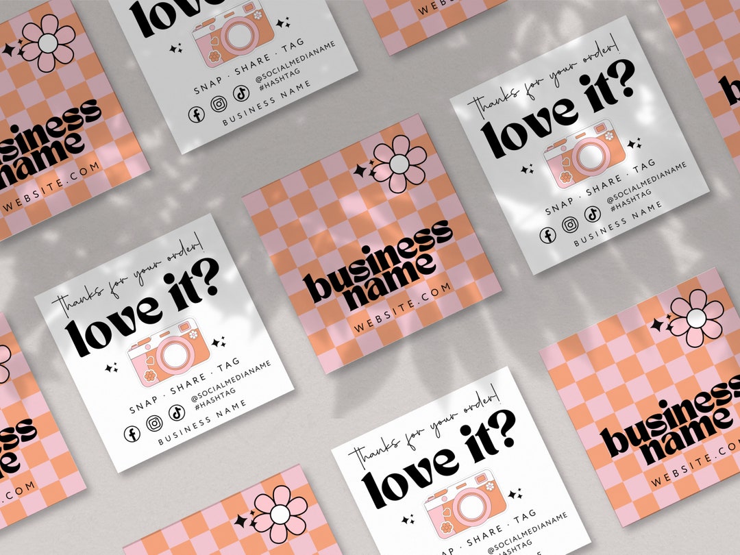 Retro Snap and Share Card Template, Social Media Card Template, DIY ...