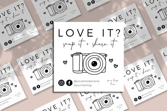 Snap and Share Card Template Social Media Card Template DIY - Etsy