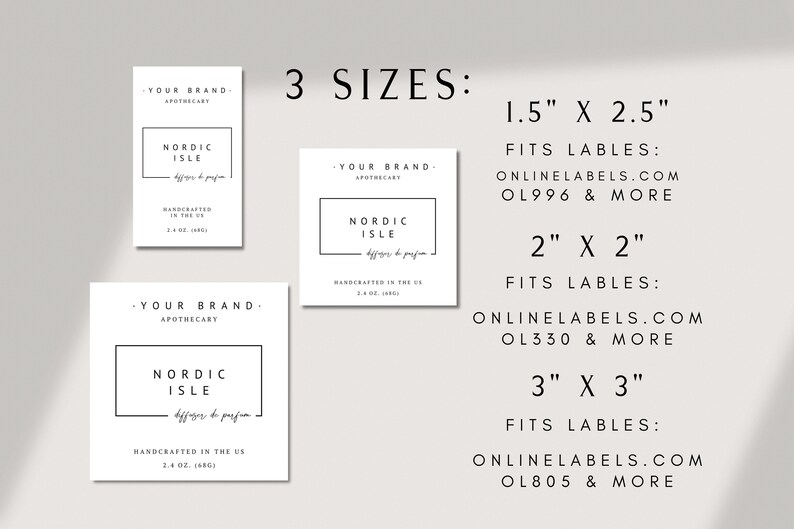 Reed Diffuser Label Template Editable Product Label Template | Etsy