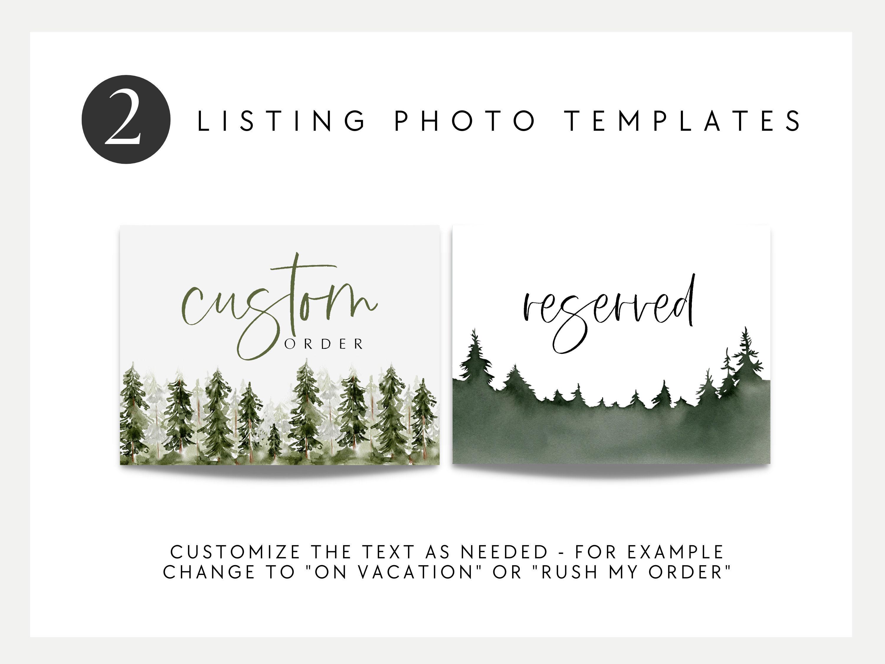 Forest Etsy Shop Banner Canva Template, Watercolor Etsy Store Branding ...