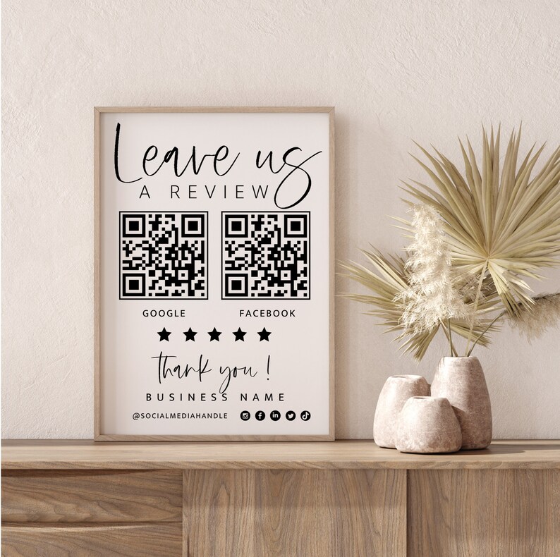 Ask for Review QR Code Sign Template Google Review Sign - Etsy UK