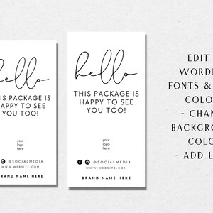 Box Label Template, Editable Packaging Labels, Order Packaging Stickers ...