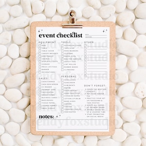 Pop-up Shop Checklist, Vendor Event Planner, Craft Show Checklist ...