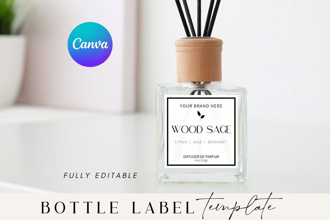 Reed Diffuser Label Template Editable Product Label Template - Etsy