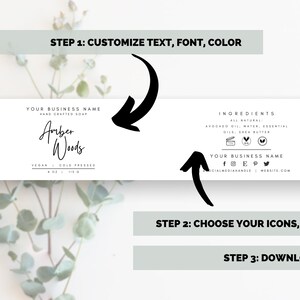 Printable Soap Label Download, Custom Whipped Soap Label Template, Body ...